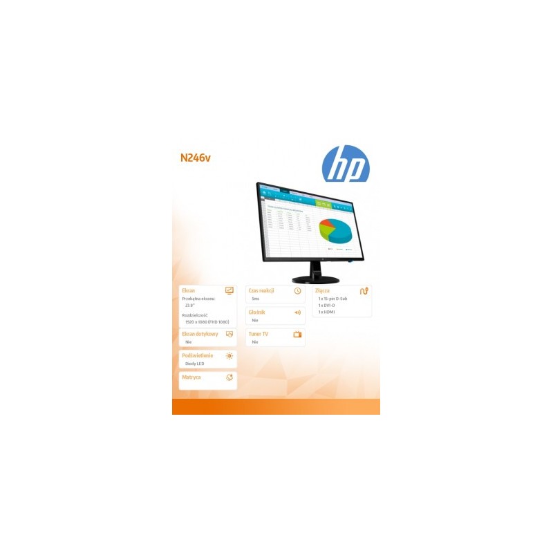 HP Inc. Monitor N246v 23.8 3NS59AA