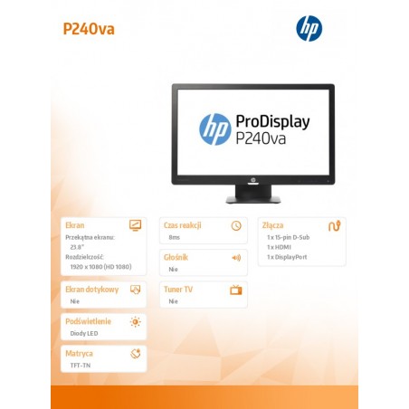 HP Inc. Monitor 23,8 ProDisplay P240va Monitor N3H14AA